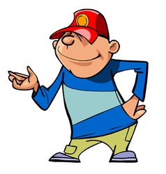 Cartoon character guy thug in rags Royalty Free Vector Image