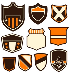 Badge shape icon set Royalty Free Vector Image