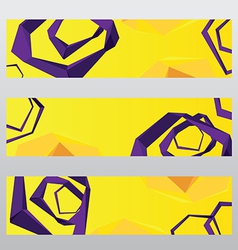 Abstract geometry colorful banner header Vector Image