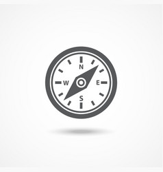 West direction compass icon Royalty Free Vector Image