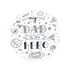Super dad calligraphy inscription handwritten Vector Image