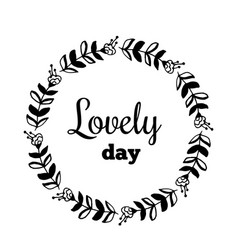 Dream text flower wreath hand drawn laurel Vector Image