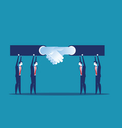 Cartoon group six people standing in circle Vector Image