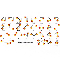 Two-flag semaphore signals Royalty Free Vector Image