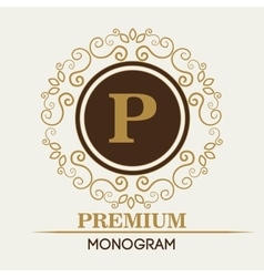 Monogram background design Royalty Free Vector Image