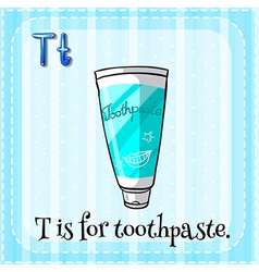 Flashcard letter t is for teeth Royalty Free Vector Image