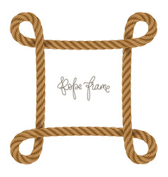 Twisted rope frame - two interlaced ropes square Vector Image