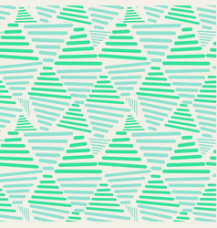 Green abstract triangles textile texture seamless Vector Image