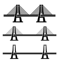 Classical viaduct bridge black symbol Royalty Free Vector