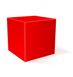 White glass cube 3d transparent geometric shape Vector Image