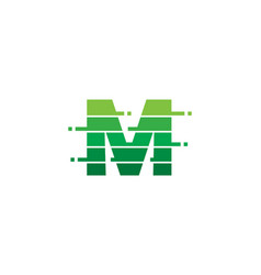 Pixel letter m logo icon design Royalty Free Vector Image