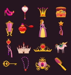 Princess throne adorned with diamonds crown Vector Image