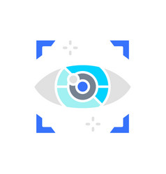 Artificial intelligence eye network spying Vector Image