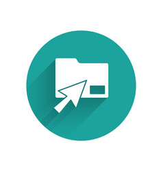 White line cursor click document folder icon Vector Image
