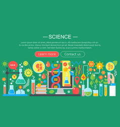 Flat design concept of science horizontal banner Vector Image
