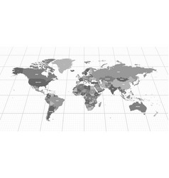 World map grid Royalty Free Vector Image - VectorStock