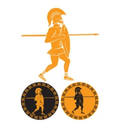 Gladiator with a spear Royalty Free Vector Image