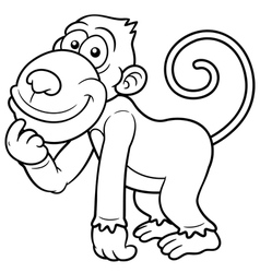 Monkey outline Royalty Free Vector Image - VectorStock
