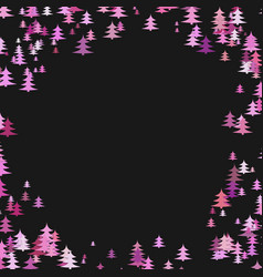 Abstract random pine tree pattern round border Vector Image