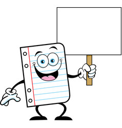 Cartoon notebook paper with a blackboard Vector Image