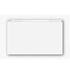 Transparent browser window website mockup frame Vector Image