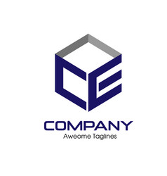 Letter ce box logo Royalty Free Vector Image - VectorStock