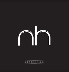 Hn logo letter monogram slash with modern logo Vector Image