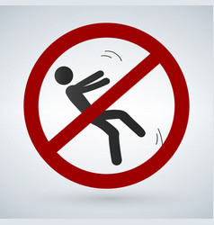 Falling person silhouette pictogram on white Vector Image