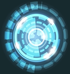 Abstract circle technology light blue background Vector Image