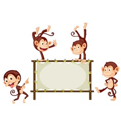 Pointing monkey Royalty Free Vector Image - VectorStock