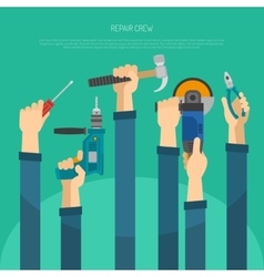 Machine tools with workers isometric set Vector Image
