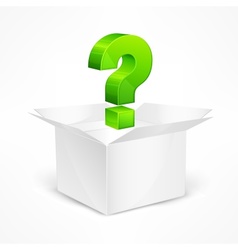 Question marks in box Royalty Free Vector Image