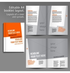 A4 book layout design template Royalty Free Vector Image