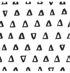 Abstract black triangles border pattern on white Vector Image