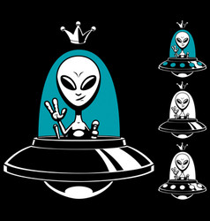 Blue alien cartoon Royalty Free Vector Image - VectorStock