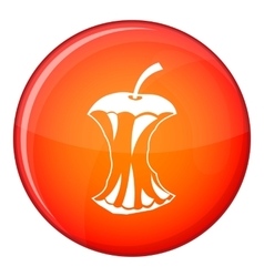 Apple core icon flat style Royalty Free Vector Image