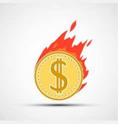Dollar coin logo icon Royalty Free Vector Image