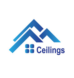 Set ceiling logos and stretch ceilings Royalty Free Vector