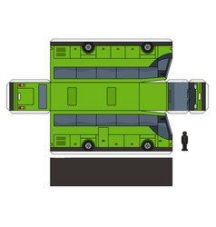 Paper model of a vintage prison bus Royalty Free Vector