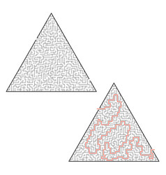 Triangle Labyrinth Maze Vector Images (over 1,300)