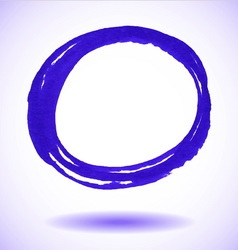 Blue marker circle stain Royalty Free Vector Image