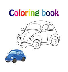 Coloring book page for children with colorful bu Vector Image