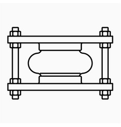 Expansion joint symbol icon Royalty Free Vector Image