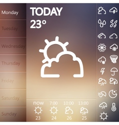 Weather web icons set Royalty Free Vector Image