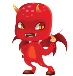 Cute demon Royalty Free Vector Image - VectorStock