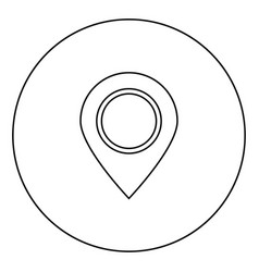 Location black color icon icon Royalty Free Vector Image