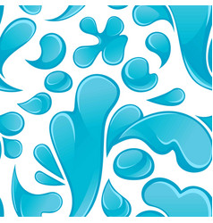 Blue water splashes Royalty Free Vector Image - VectorStock