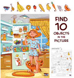 Toy factory find 15 objects in picture Royalty Free Vector