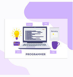 Digital specialist or computer web programmer Vector Image