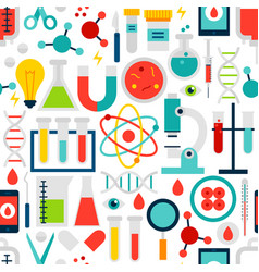 Science pattern physics or chemical experiment Vector Image